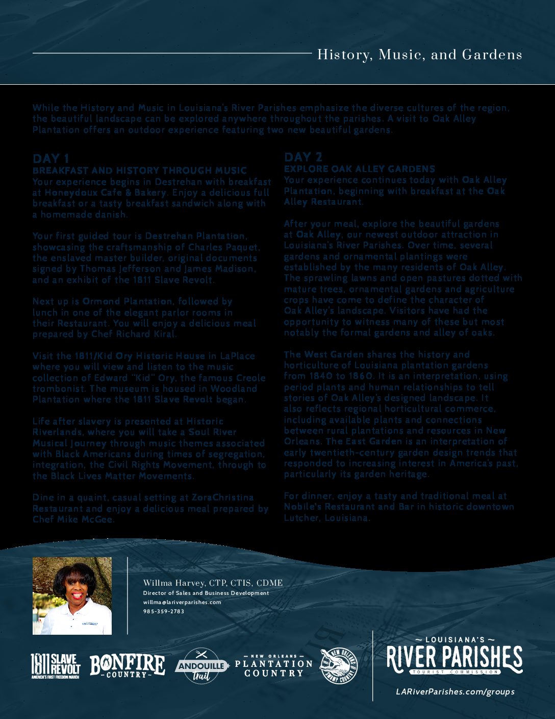 Louisiana River Parishes- History Music and Gardens - The Group Travel ...